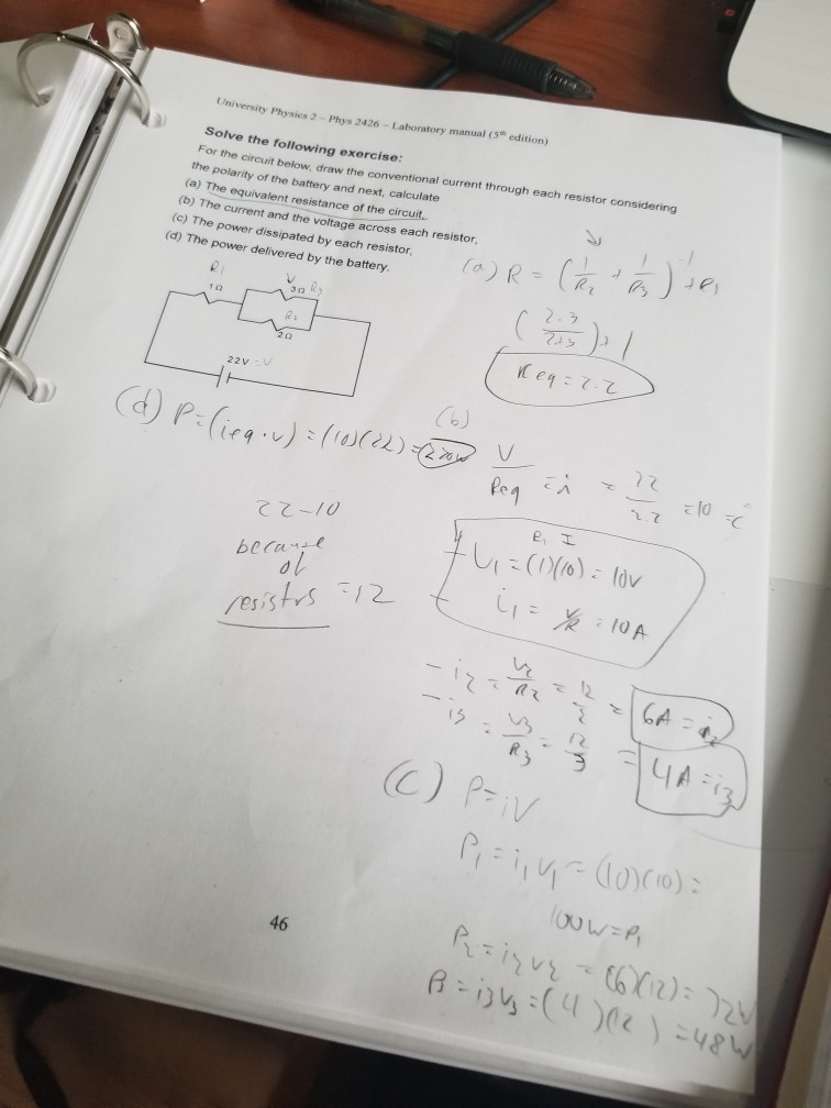 Solved University Physies 2 - Phys 2426 -Laboratory manual | Chegg.com