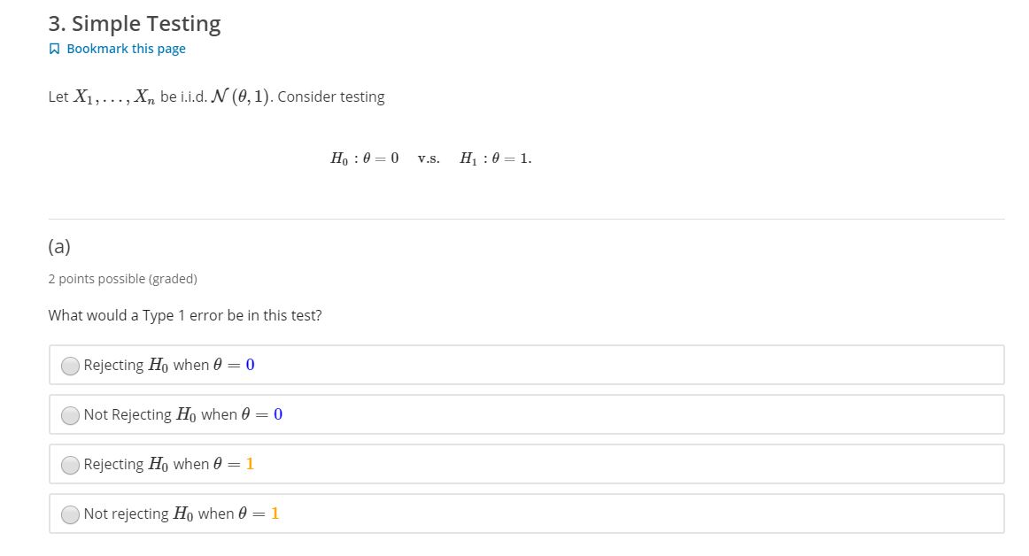 Solved 3. Simple Testing Bookmark this page Let X1,..., Xn | Chegg.com