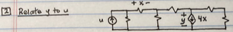 Solved All resistors = 1ohm Relate y to u1 and u2 Correct | Chegg.com