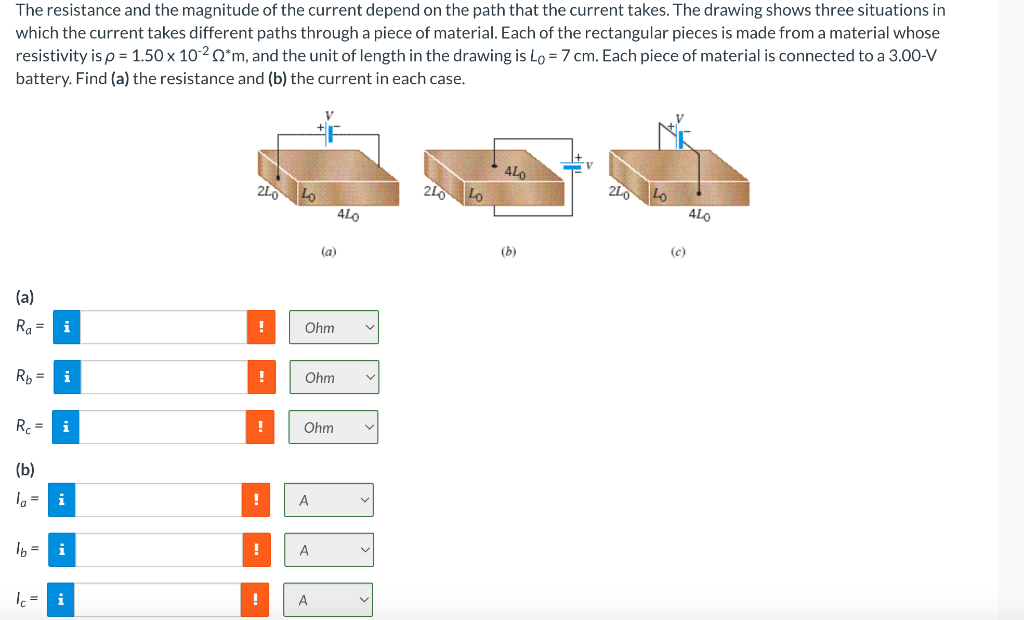 Solved The resistance and the magnitude of the current | Chegg.com