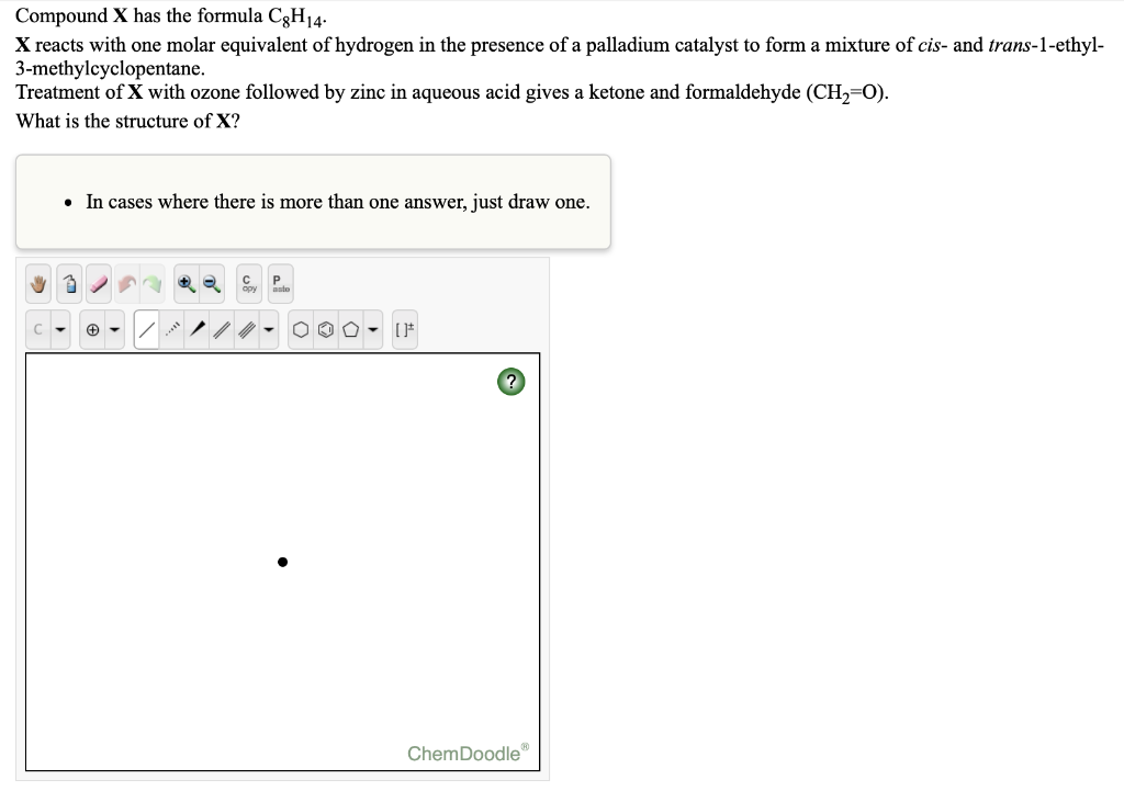 Solved Compound X has the formula C2H14- X reacts with one | Chegg.com