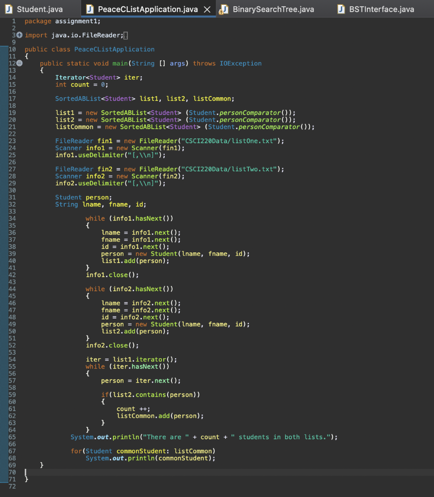 Solved We wrote a code going through 2 lists in my class | Chegg.com