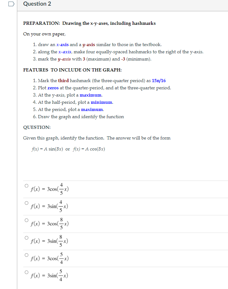 Solved Question 1 PREPARATION: Drawing the x-y-axes, | Chegg.com