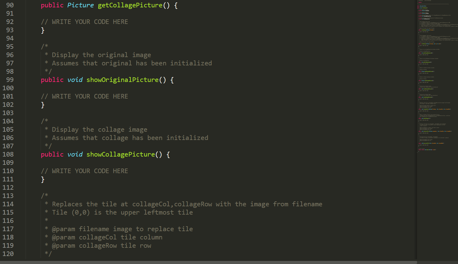 1. ArtCollage (100 points). The ArtCollage class | Chegg.com