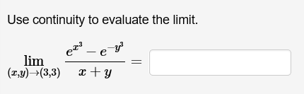 Solved Use continuity to evaluate the limit. | Chegg.com