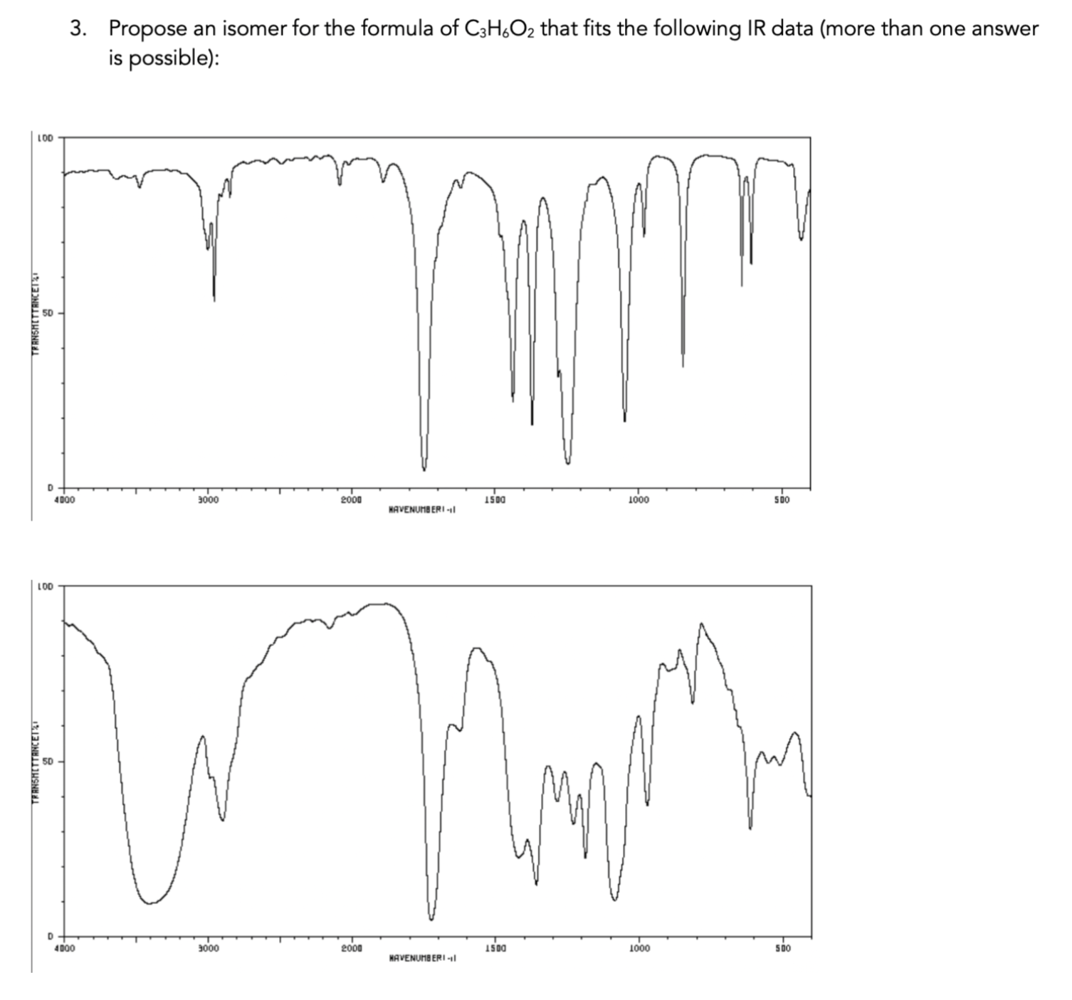 Solved 3. Propose an isomer for the formula of C3H6O2 that | Chegg.com