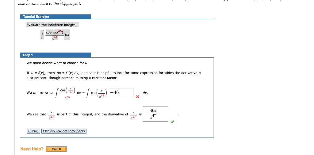 Solved able to come back to the skipped part. Tutorial | Chegg.com