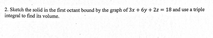 Solved 2. Sketch the solid in the first octant bound by the | Chegg.com