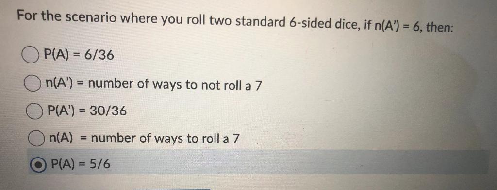 Solved For the scenario where you roll two standard 6-sided | Chegg.com