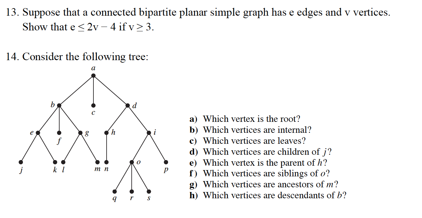 Solved 13. Suppose that a connected bipartite planar simple | Chegg.com