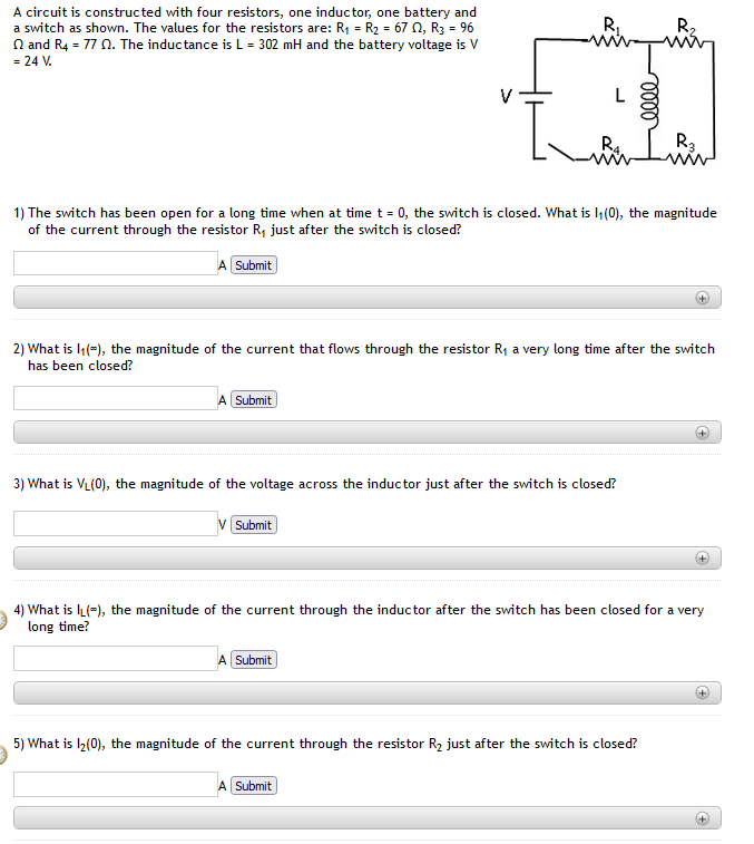 Solved A circuit is constructed with four resistors, one | Chegg.com