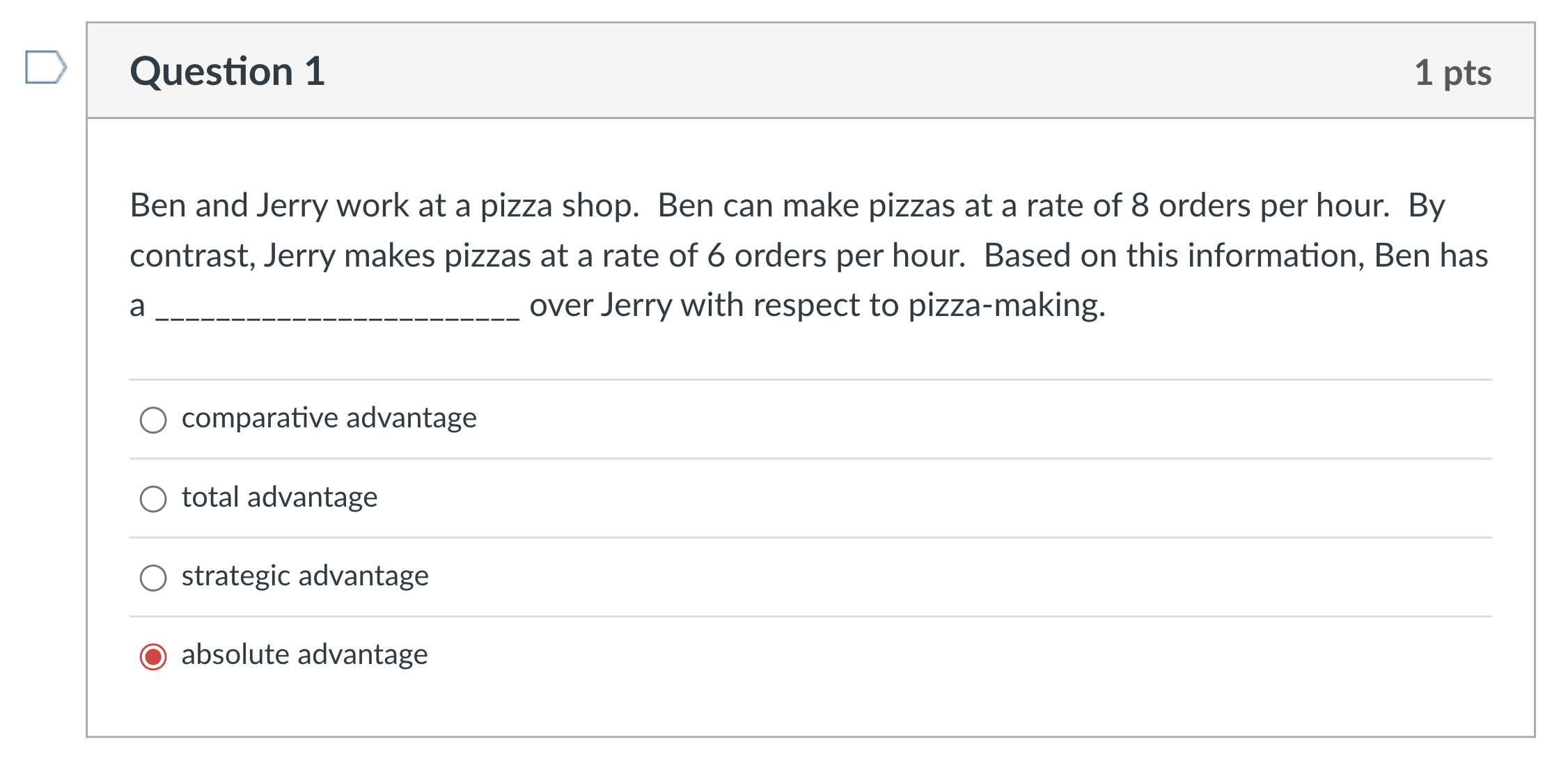 Solved Question 1Ben and Jerry work at a pizza shop. Ben can | Chegg.com
