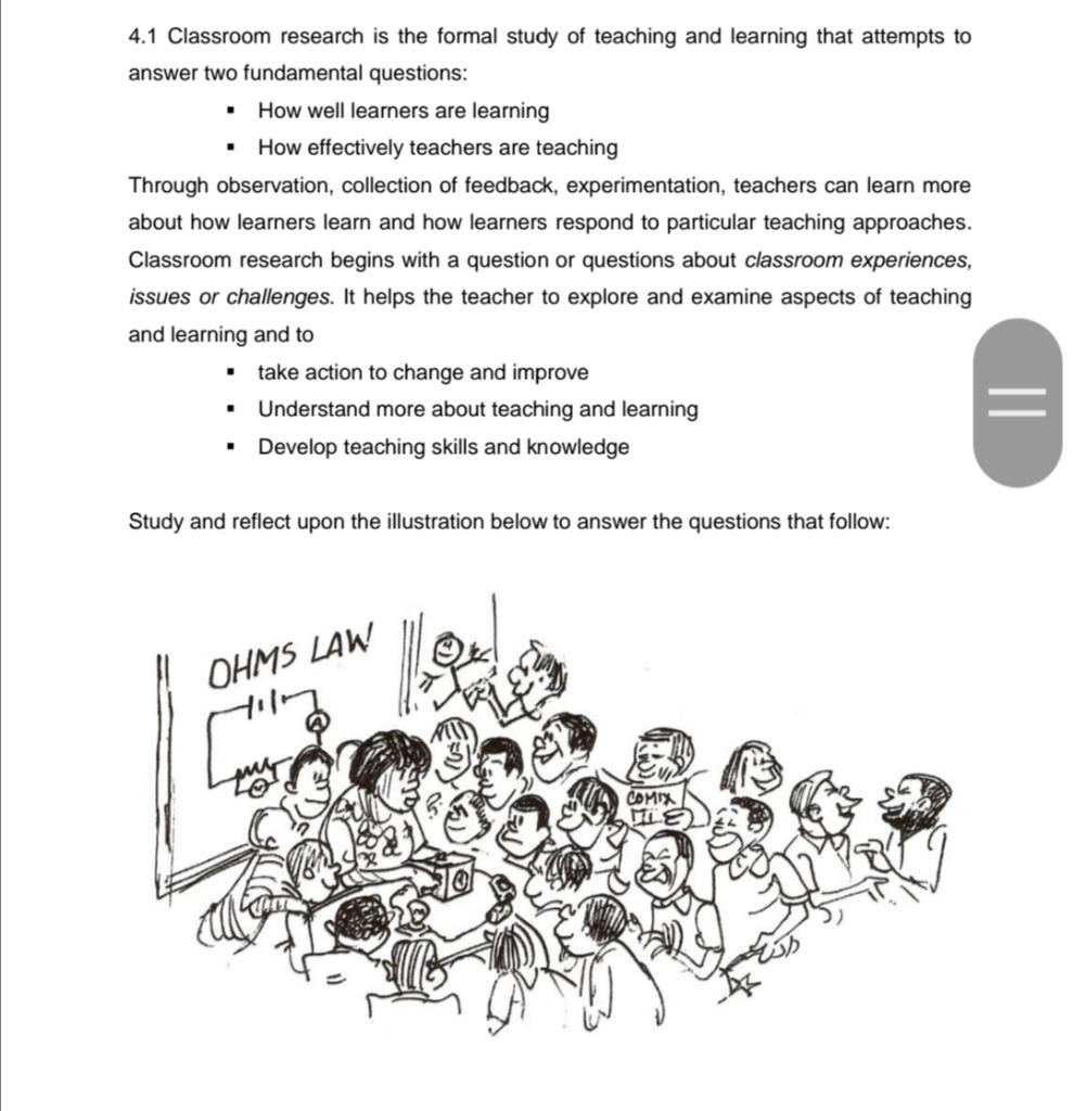 Solved . 4.1 Classroom research is the formal study of | Chegg.com