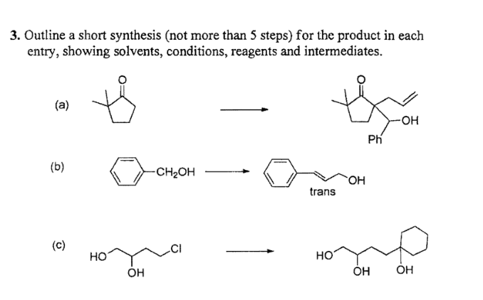 Solved 3. Outline a short synthesis (not more than 5 steps) | Chegg.com