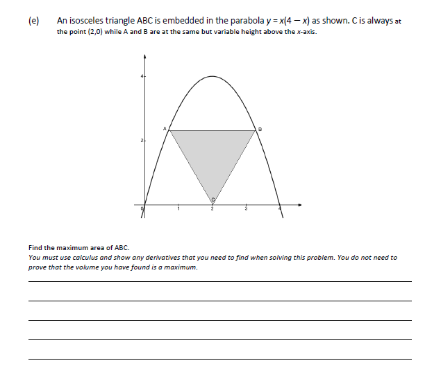 Solved (e) An isosceles triangle ABC is embedded in the | Chegg.com