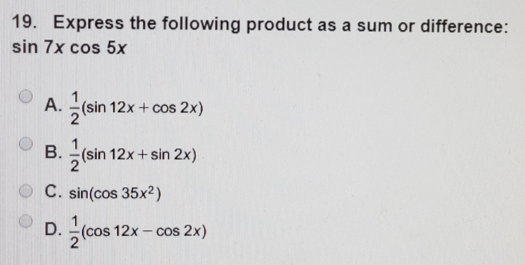Solved sin x + siny 11. Complete the following identity: - | Chegg.com