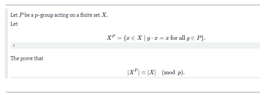 Solved Let P be a p-group acting on a finite set X. Let | Chegg.com