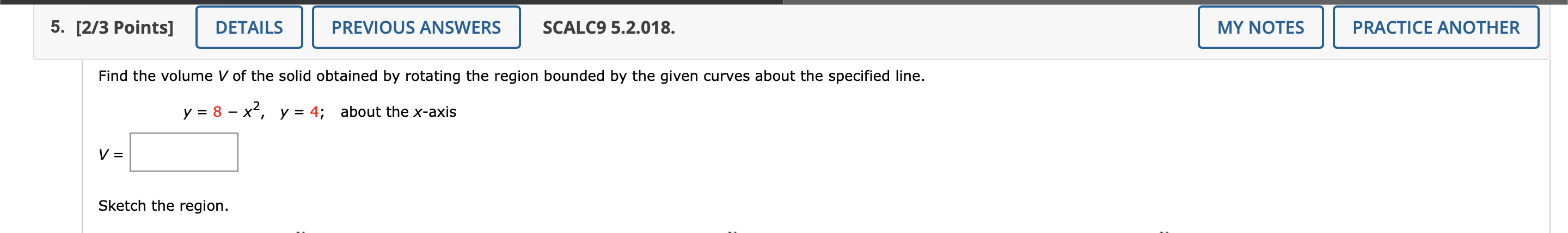 Solved 2. [2/3 Points] DETAILS PREVIOUS ANSWERS SCALC9 | Chegg.com