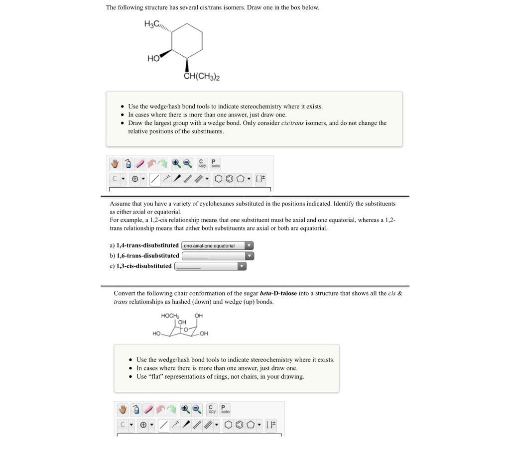 The following structure has several cis/trans | Chegg.com