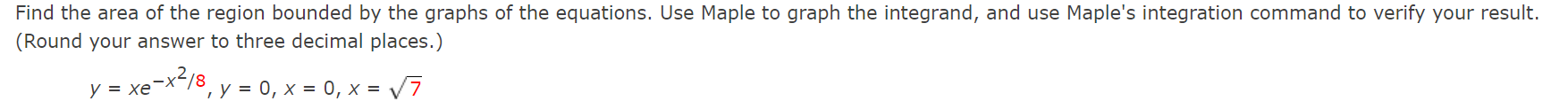 Solved Find the area of the region bounded by the graphs of | Chegg.com