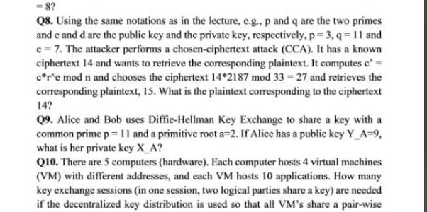 Solved Q.8: Using the same notations as in the lecture, | Chegg.com