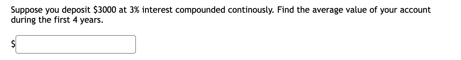 Suppose you deposit $3000 at 3% interest compounded | Chegg.com