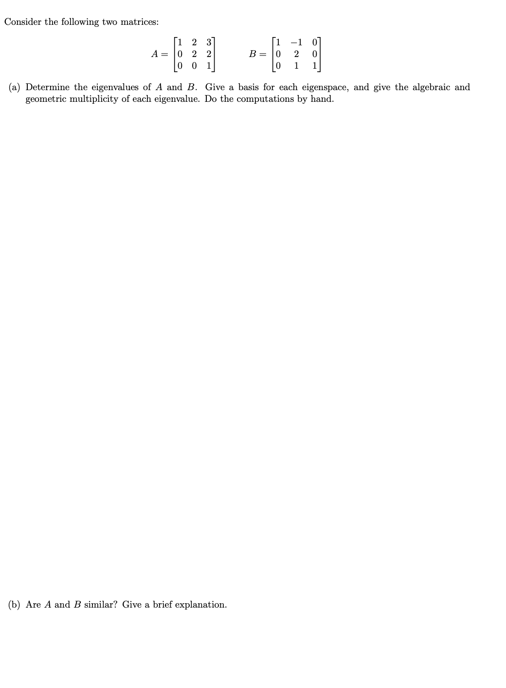 Using Linear Algebra, can you please follow the | Chegg.com