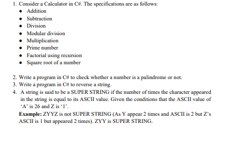Solved Write the code in C# Make a class named | Chegg.com