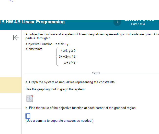 Solved An objective function and a system of linear | Chegg.com
