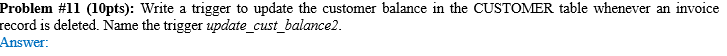 Database name: Ch08_Saleco Table name: CUSTOMER | Chegg.com