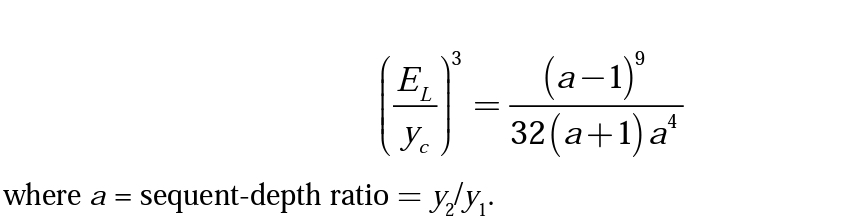 Solved (ycEL)3=32(a+1)a4(a−1)9 here a= sequent-depth ratio | Chegg.com