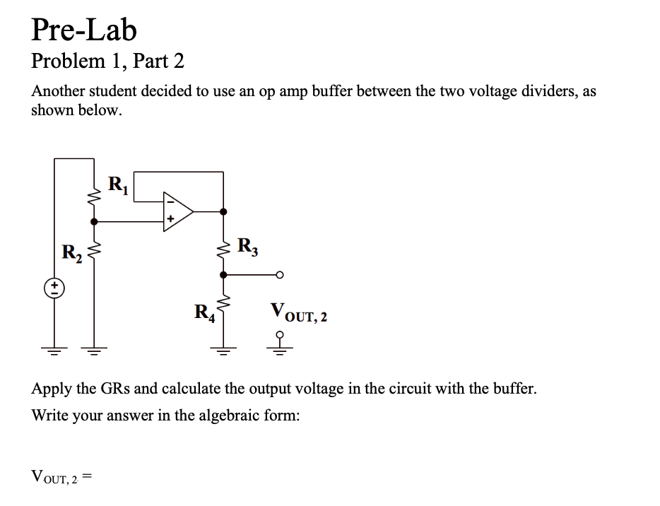 Solved Pre-Lab Problem 1, Part 3 Assume the source voltage | Chegg.com