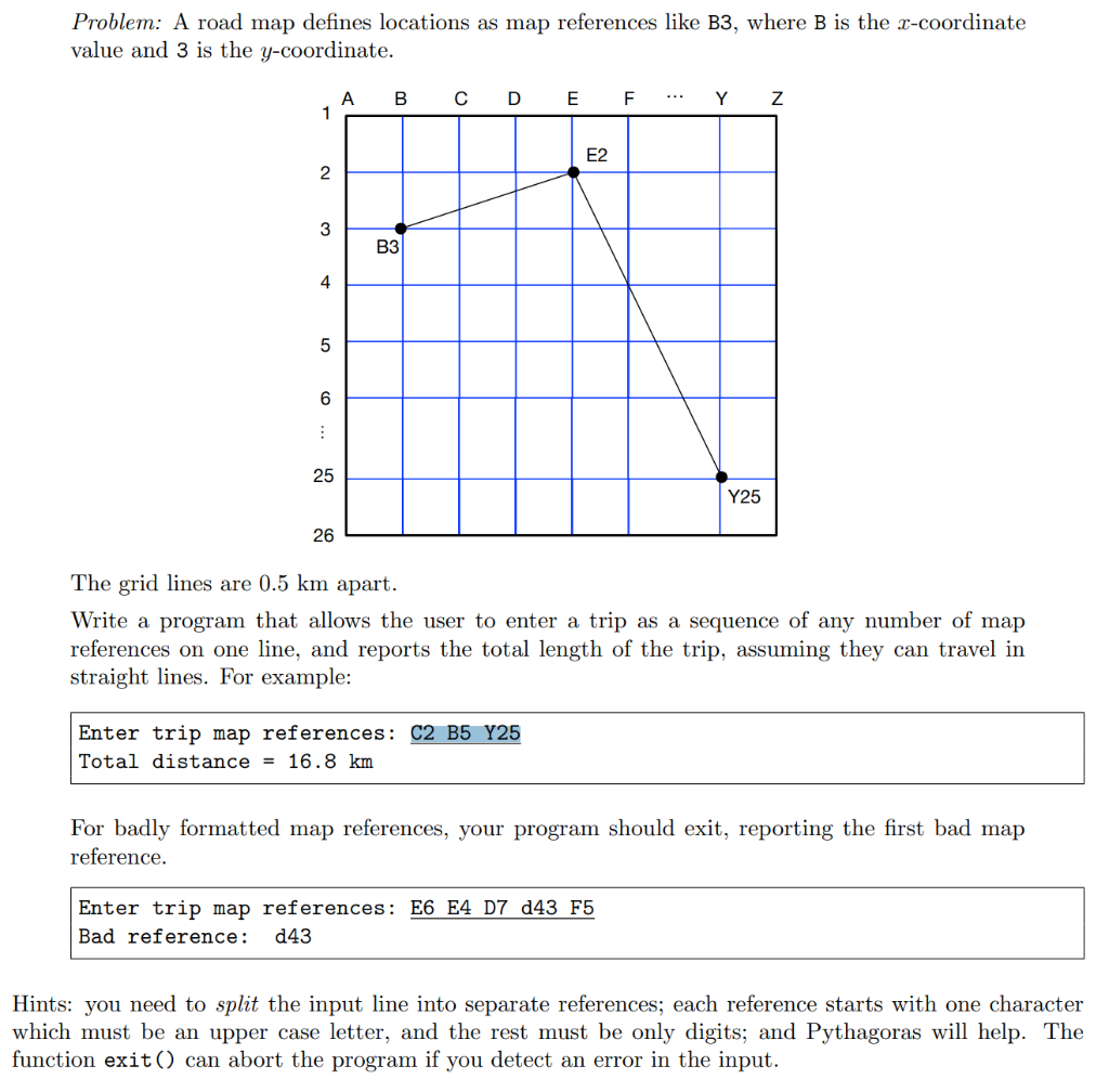 Solved Problem: A road map defines locations as map | Chegg.com