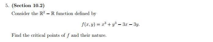 Solved Consider the R2−R function defined by | Chegg.com