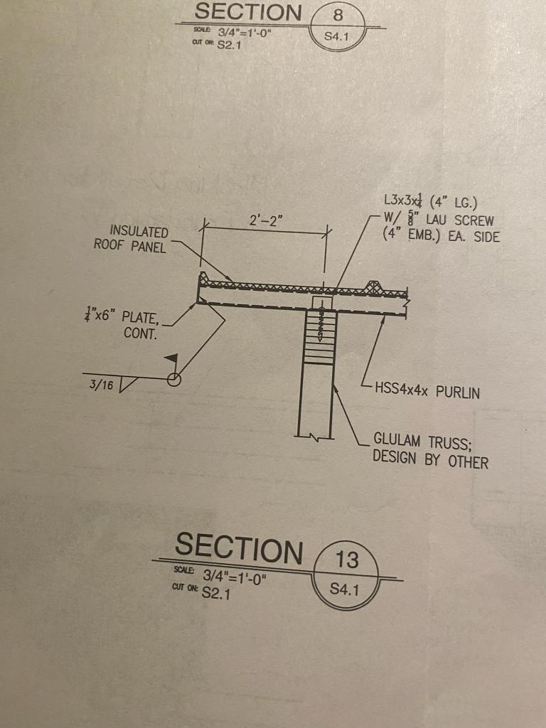 Referring to Section 13 on Sheet S4.1, how does the | Chegg.com