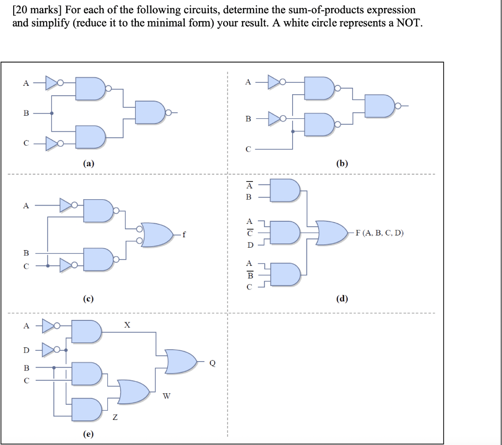 Solved [20 marks] For each of the following circuits, | Chegg.com