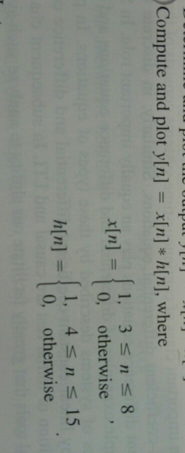 Solved Compute and plot y[n] x[n] * h[n], where 0, otherwise | Chegg.com