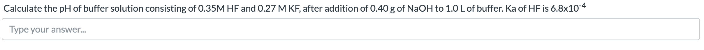 Solved Calculate the pH of buffer solution consisting of | Chegg.com
