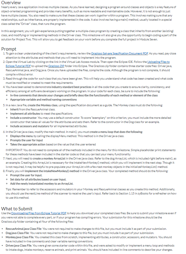 Solved Overview Nearly every Java application irvolves | Chegg.com
