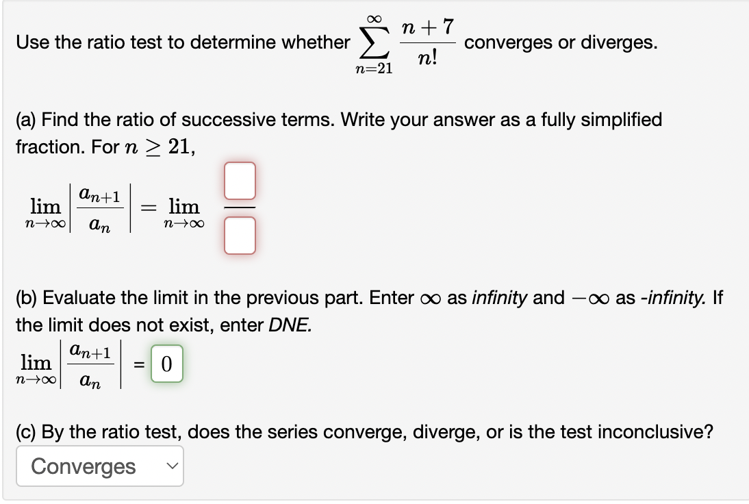 Solved use the ratio test to determine whether reimann sum | Chegg.com