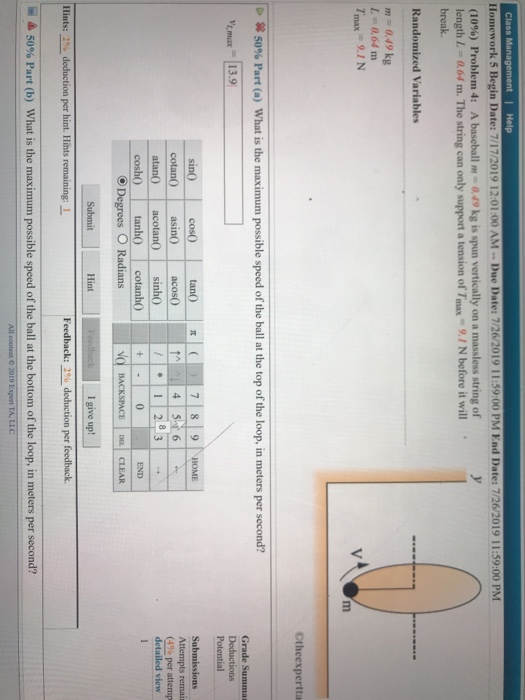 Solved Class Management | Help Homework 5 Begin Date: | Chegg.com