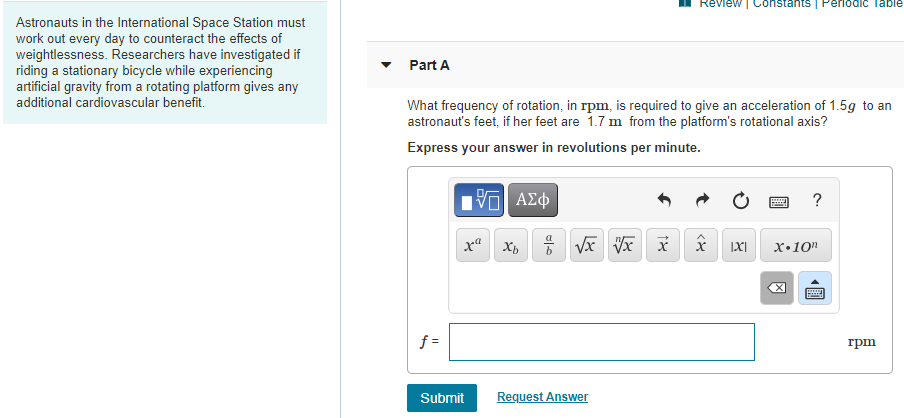 Solved Review Constants Periodic Table Astronauts in the | Chegg.com
