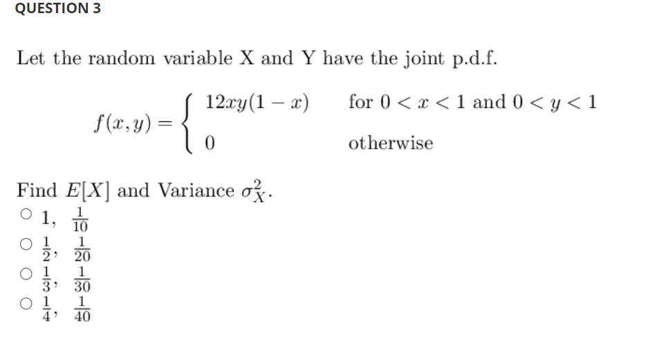 Solved Let the random variable X and Y have the joint p.d.f. | Chegg.com