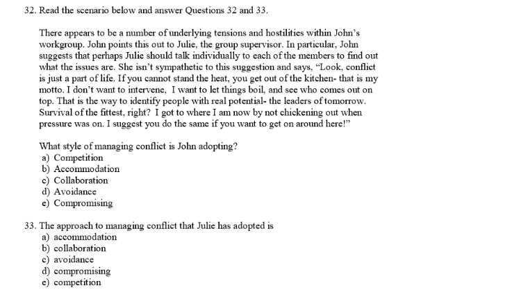 Solved 32. Read the scenario below and answer Questions 32 | Chegg.com