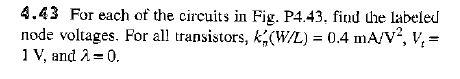 Solved 4.43 For each of the circuits in Fig. P4.43. find the | Chegg.com
