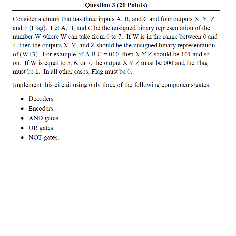 Solved Question 3 (20 Points) Consider a circuit that has | Chegg.com Solved Question 3 (20 Points) Consider a circuit that has | Chegg.com