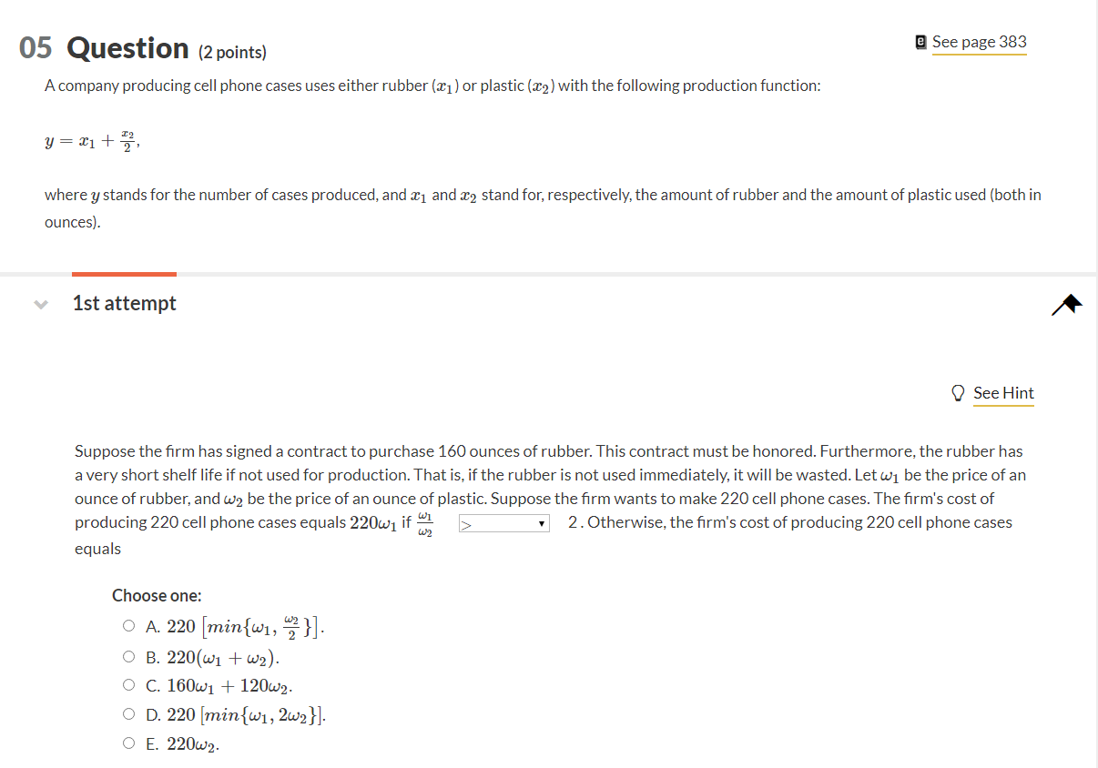 Solved 05 Question ( 2 points) A company producing cell | Chegg.com