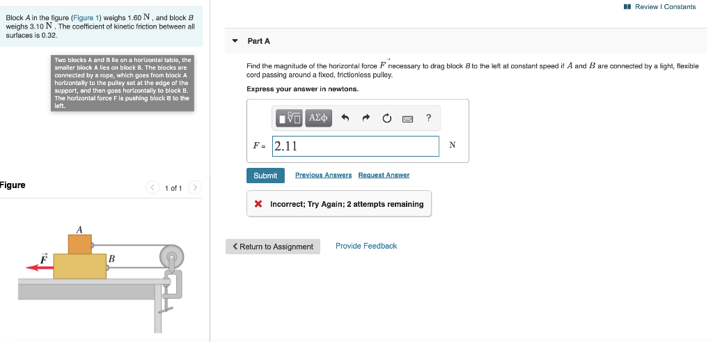 Solved Review Constants Block A in the figure (Figure 1) | Chegg.com Solved Review Constants Block A in the figure (Figure 1) | Chegg.com
