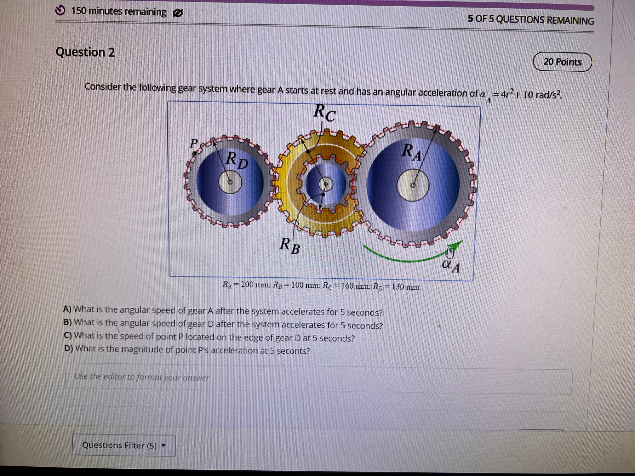 Solved Question 2 20 Points Consider the following gear | Chegg.com Solved Question 2 20 Points Consider the following gear | Chegg.com