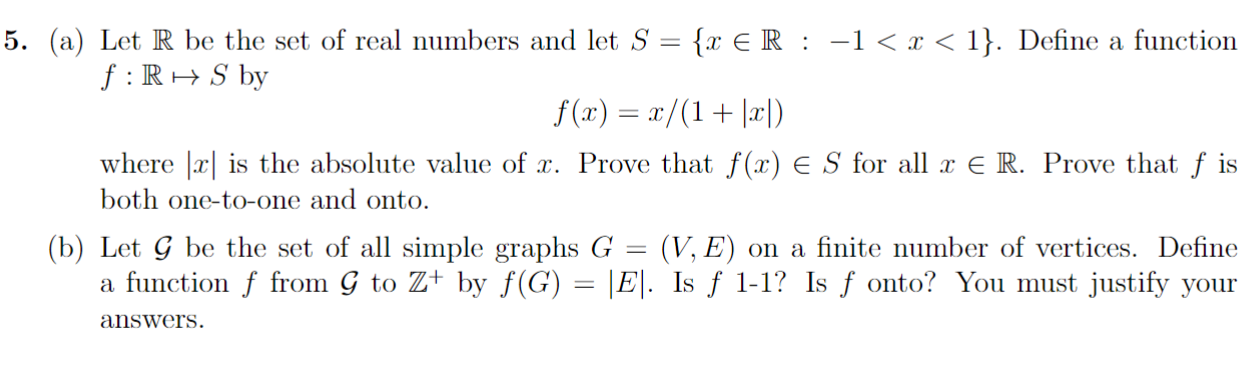 Solved (a) Let R be the set of real numbers and let | Chegg.com